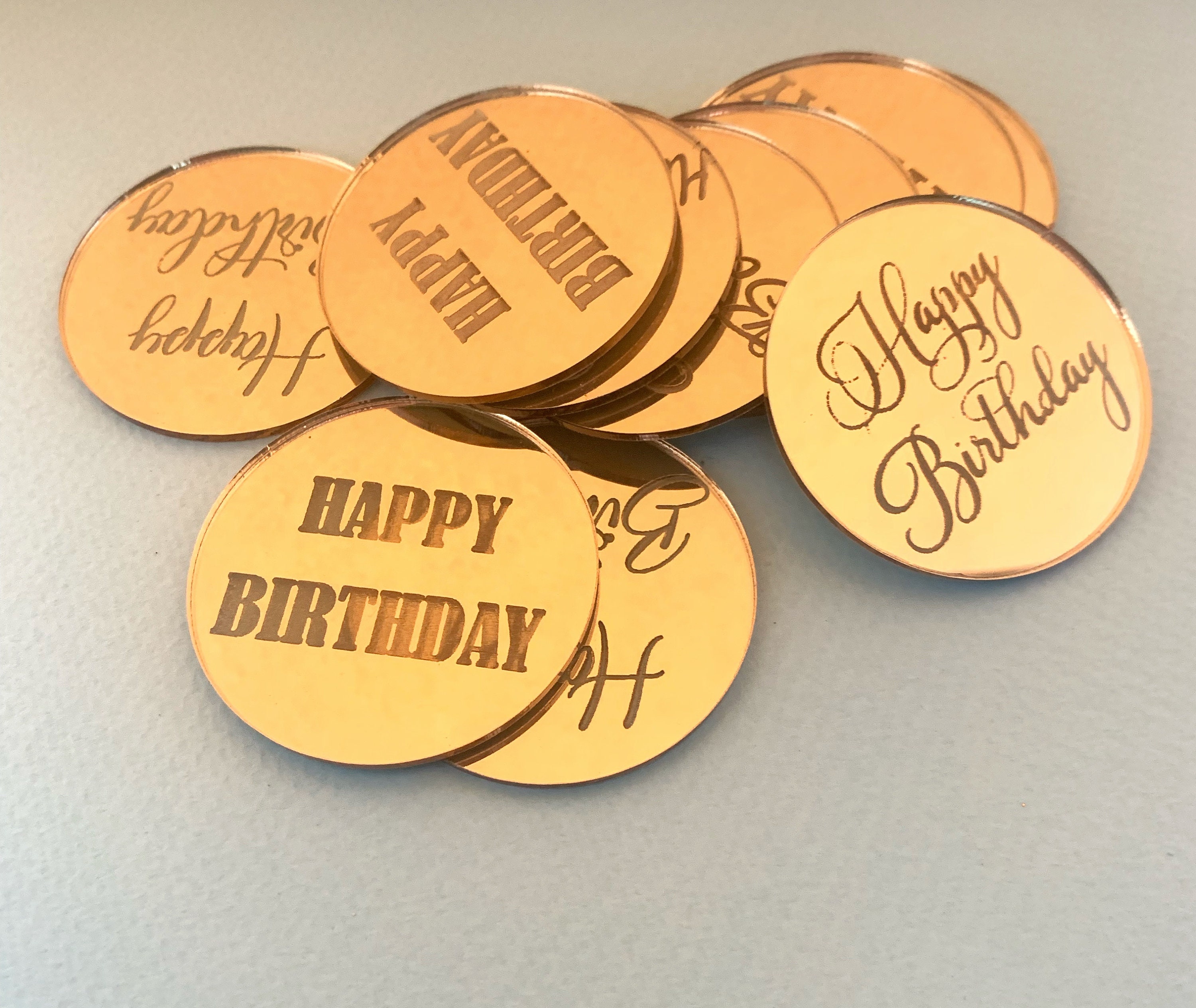 Acrylic Cake Disc, Cake Toppers, Gift Tags, Cupcake Discs/happy ...