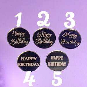 Acrylic Cake Disc, Cake Toppers, Gift Tags, Cupcake Discs/happy ...