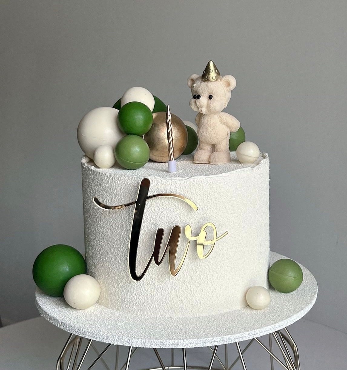 Two Birthday Acrylic Cake Charm Topper |2st Birthday |age Two Cake ...