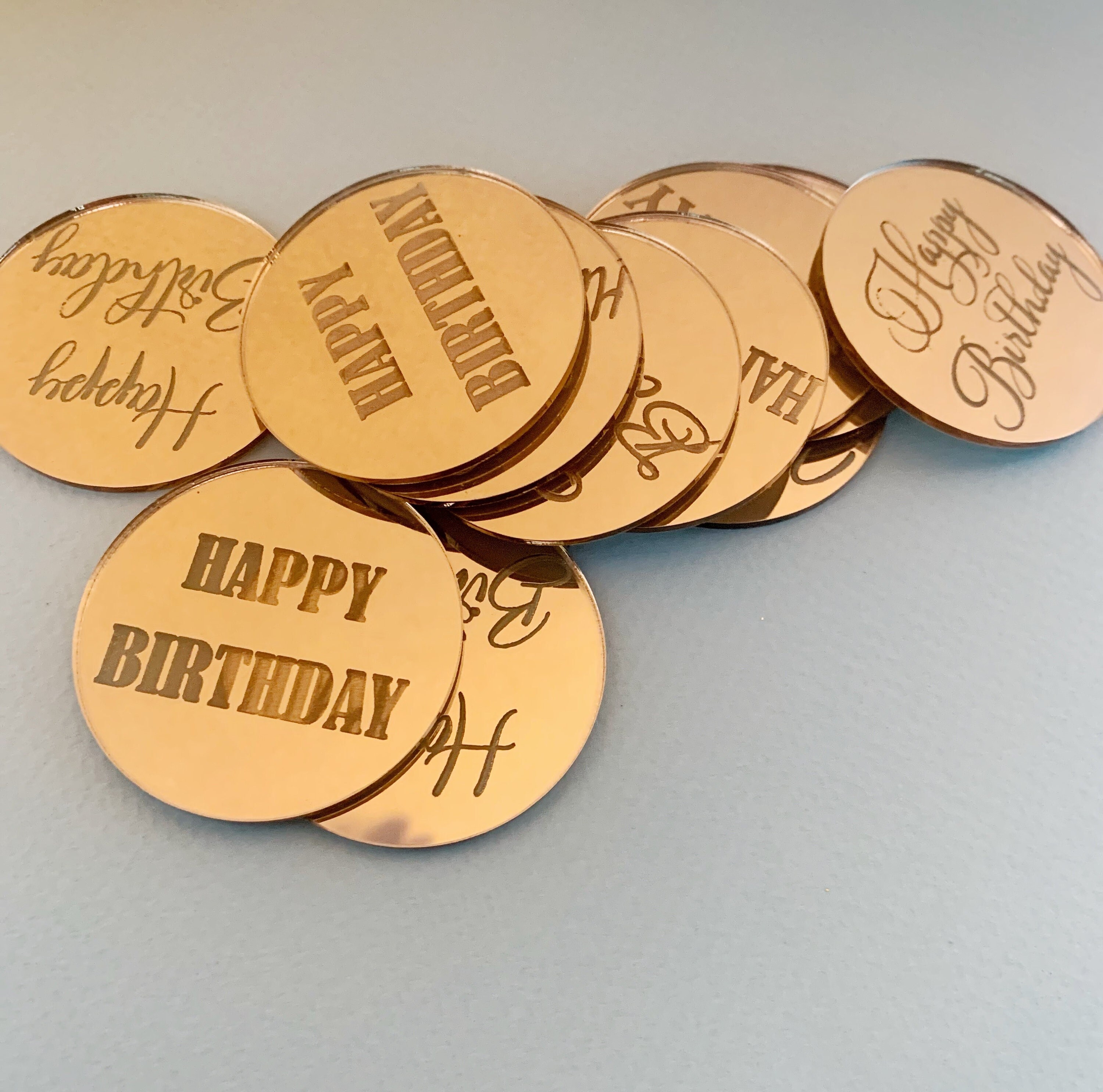 Acrylic Cake Disc, Cake Toppers, Gift Tags, Cupcake Discs/happy ...