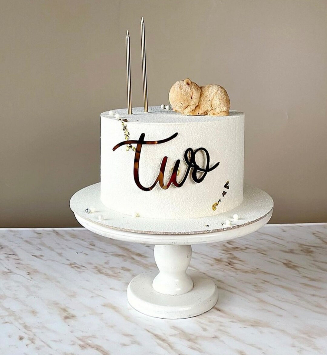 Two Birthday Acrylic Cake Charm Topper |2st Birthday |age Two Cake ...