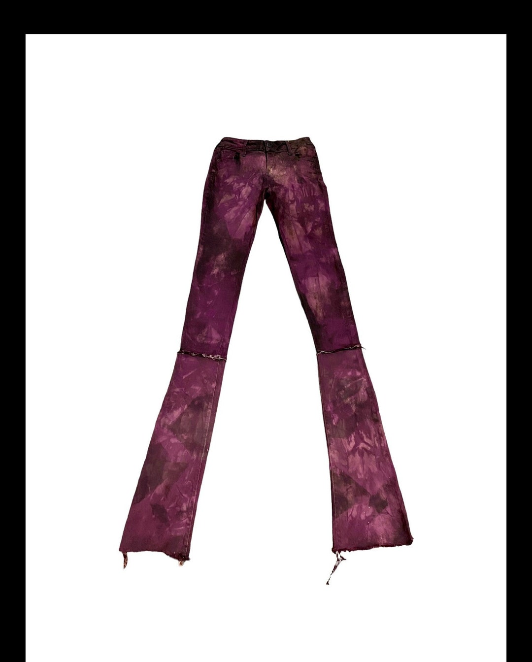 Stacked Denim Jeans Purple Passion Womens - Etsy