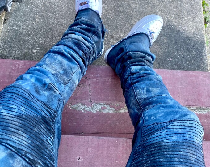 Men's Stacked Jeans| Extendo Jeans| Mens Denim Jeans| Tie Dye Stacked ...