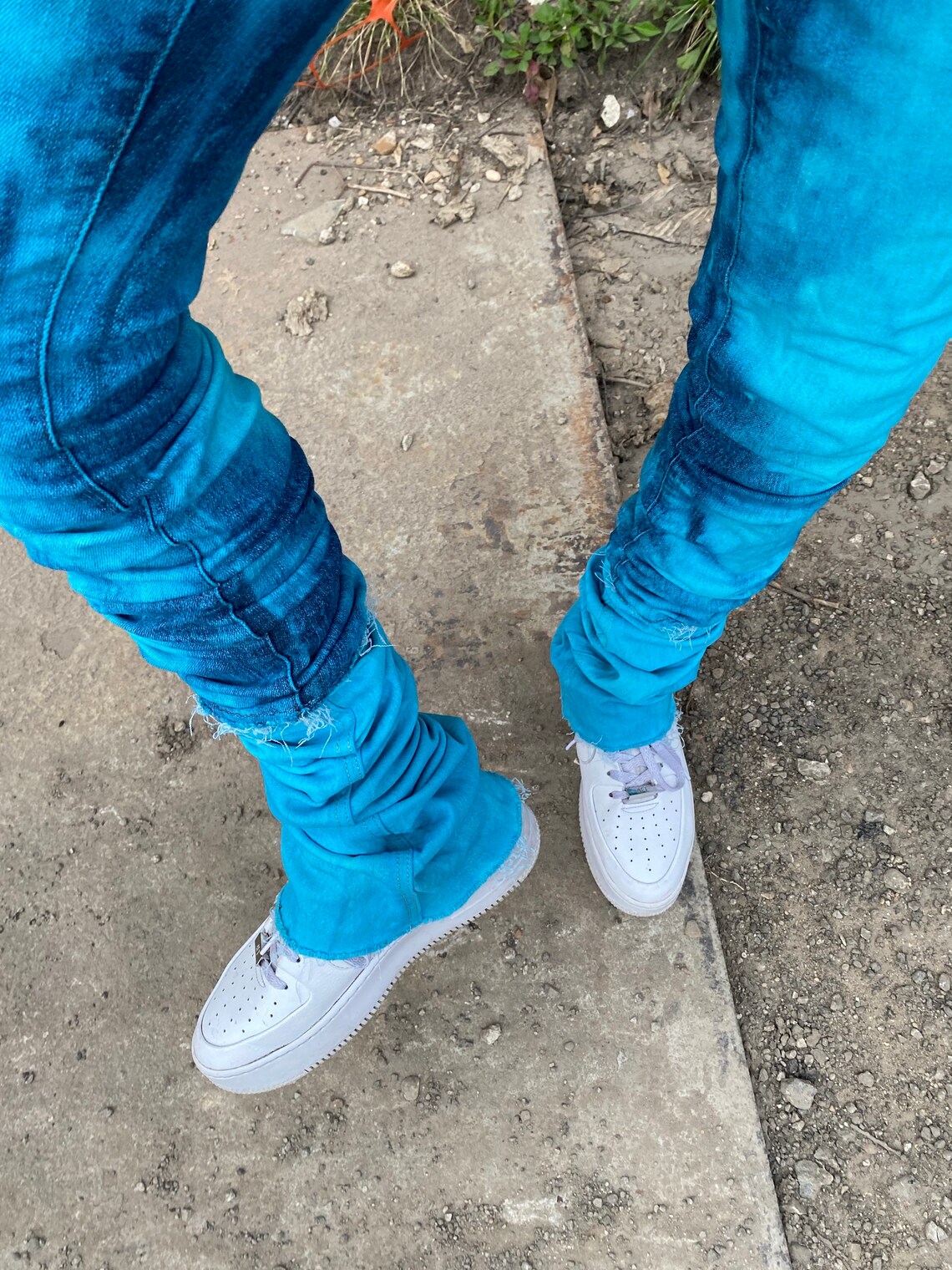 Mens Custom Stacked Jeans - Etsy