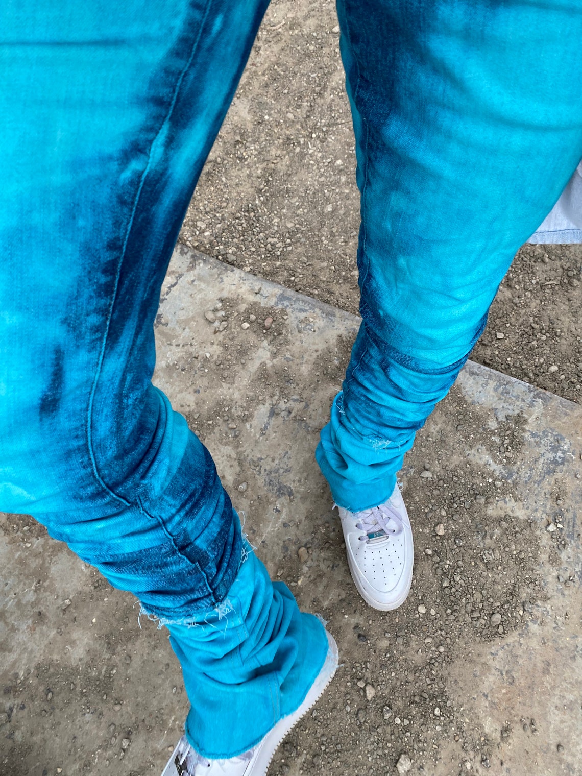 Mens Custom Stacked Jeans - Etsy