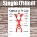 Circle of Willis Anatomy Worksheet Single FILLED Digital Download Human ...