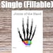 Joints of the Hand Anatomy Worksheet SINGLE FILLABLE | Etsy