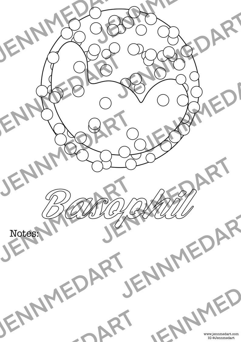 Blood Cells, 7-in-1 Coloring Pages, Digital Download Printable RBC ...