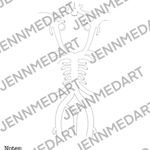 Circle of Willis Anatomy Coloring Page- BLANK- Digital Download Brain ...