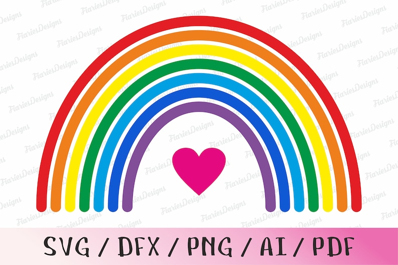 Rainbow Svg, Rainbow Clipart, Svg, Png, Jpg, Pdf, Dxf, Ai, Studio.3 ...