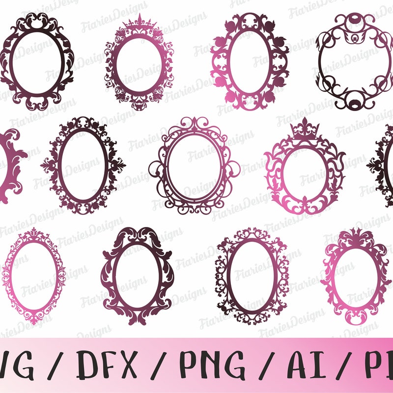 Oval Frame Svg - Etsy