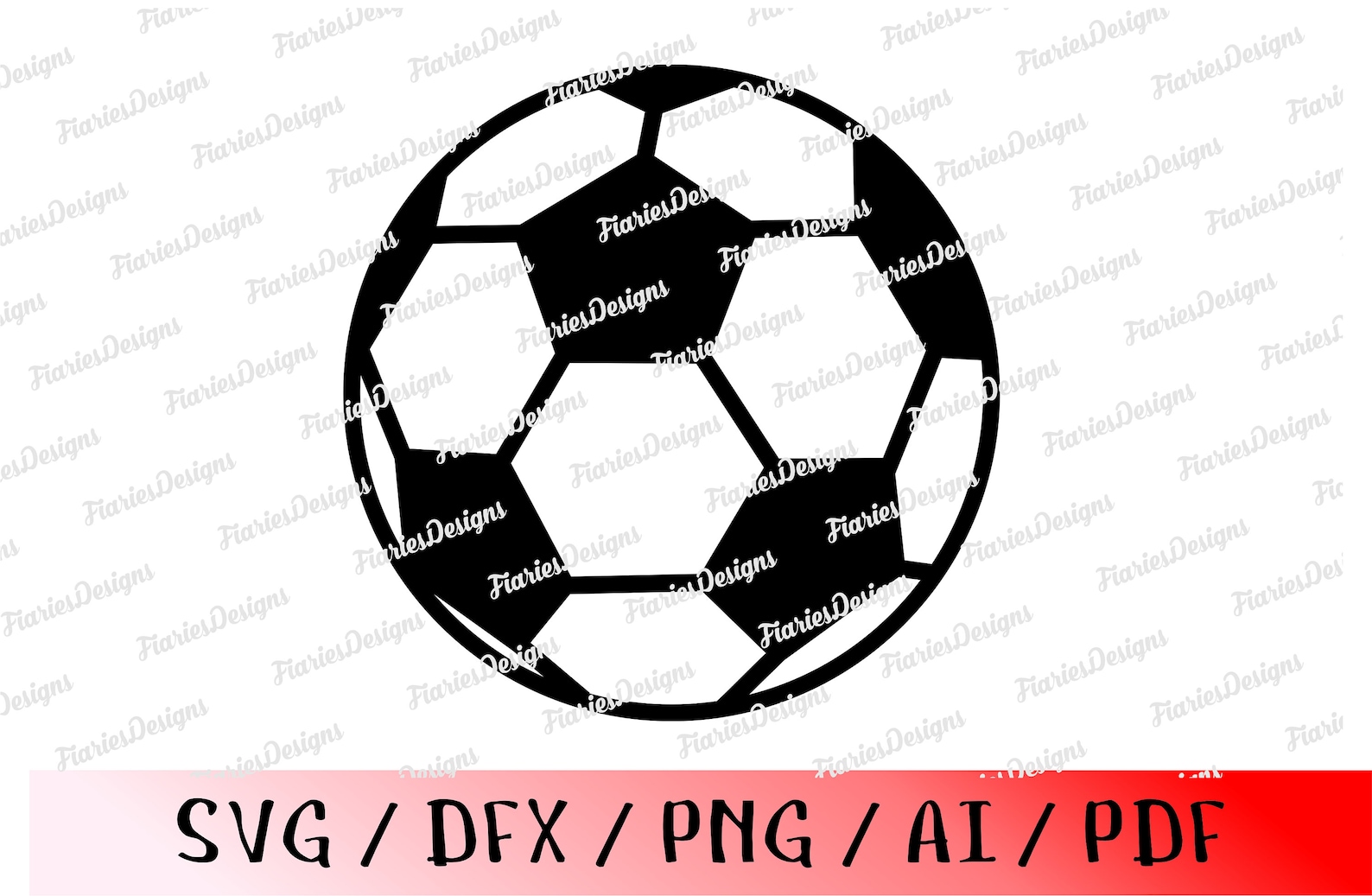 Football Soccer Ball SVG File for Cricut, Silhouette, Laser Cutter, DIY ...