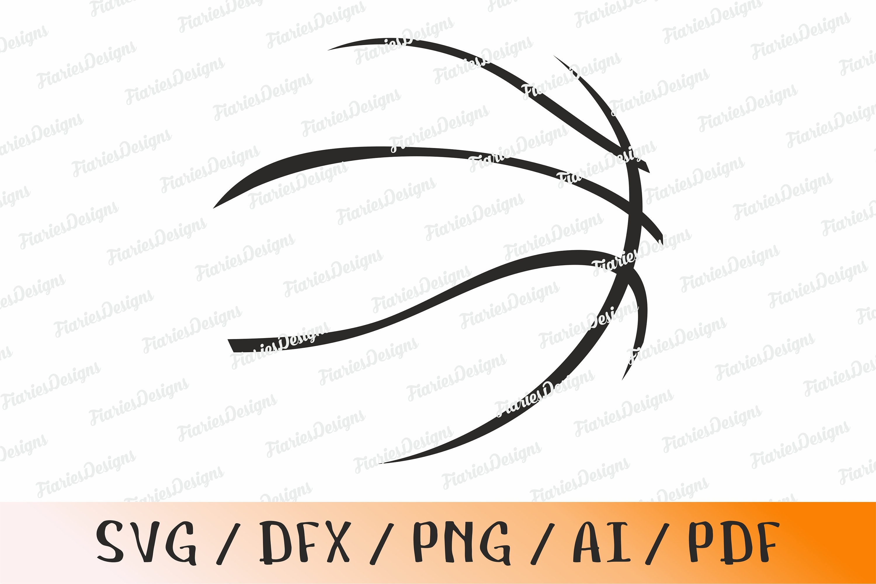 Basketball Ball Lines Vector