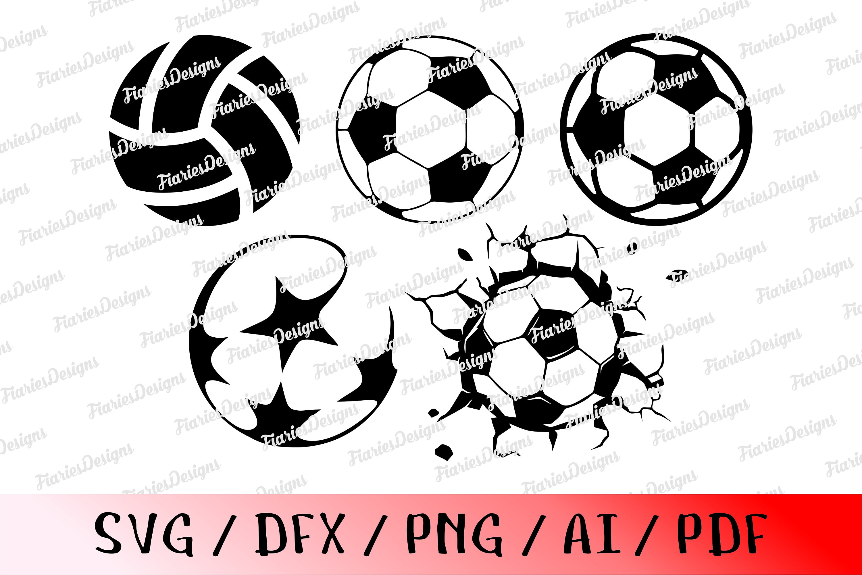 Football Soccer Ball SVG File for Cricut, Silhouette, Laser Cutter, DIY ...