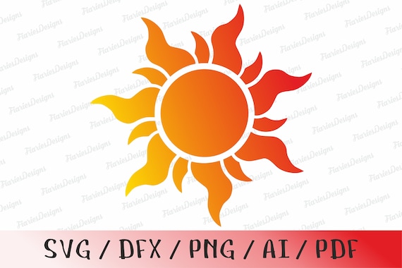 Tangled Sun SVG Rapunzel Cut File Sun Vector Clipart - Etsy Canada