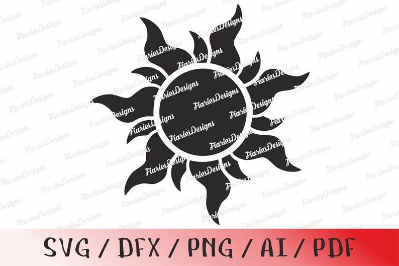 Tangled Sun SVG, Rapunzel Cut File, Sun Vector Clipart, Cricut, Digital ...