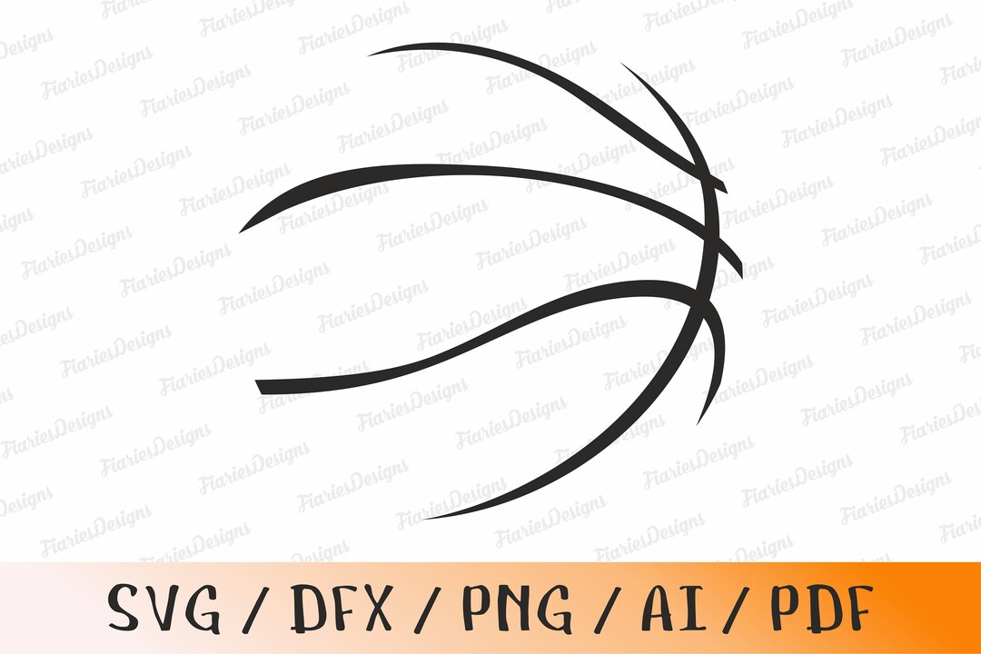 Basketball Ball SVG Lines File for Cricut, Silhouette, Laser Cutter ...