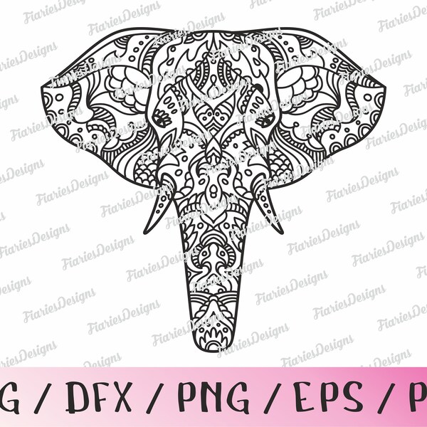 Ethnic Elephant Svg - Etsy