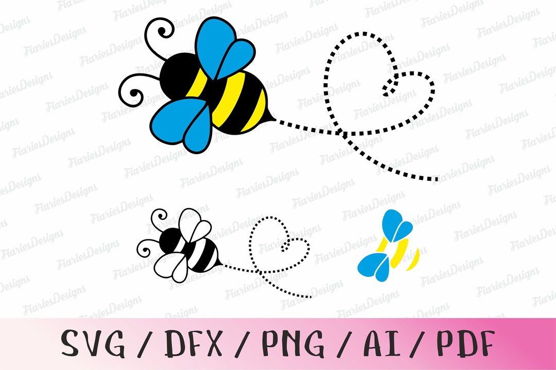 Bee SVG, Layered Bee Cut File, Bee Path Bundle SVG, Honeybee, Bumble ...