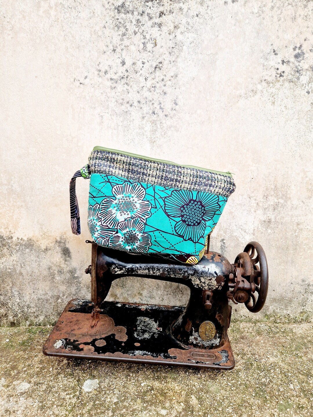 POUCH VERDE AFRICANO, Zip Pouch, Fabric Purse, Bag for Women, African ...