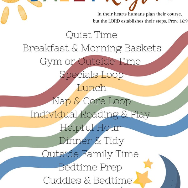 Daily Rhythm Chart - Etsy