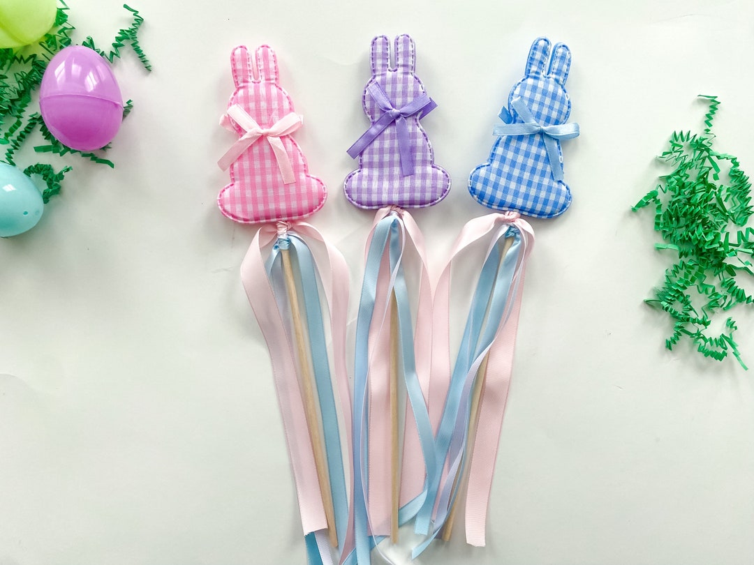 Easter Bunny Wand, Bunny Wand, Easter Basket Filler, Easter Favor ...