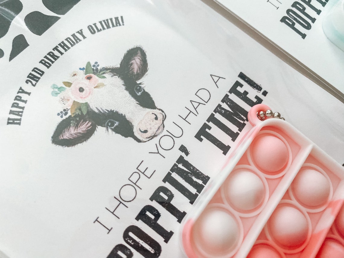 Farm Party Favor, Farm Animal Pop It, Barnyard Birthday Party Pop-it ...