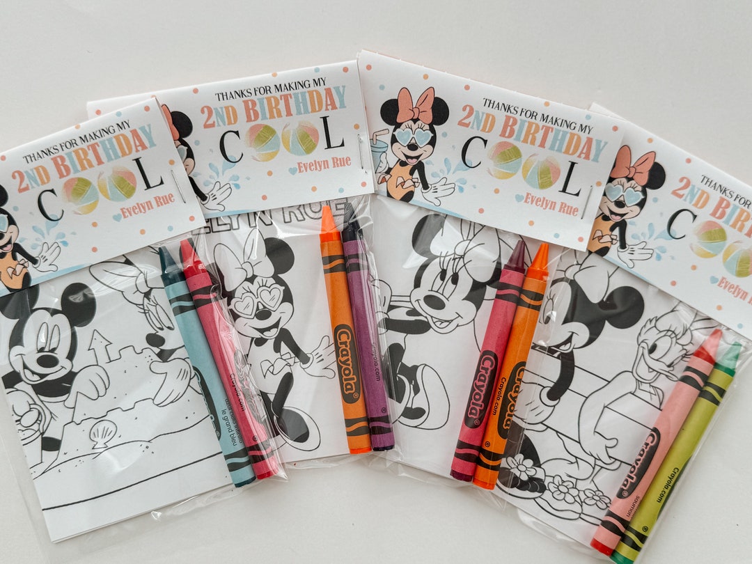 Minnie Pool Party Favors, Minnie Mouse Pool Party Favor Mini Coloring ...