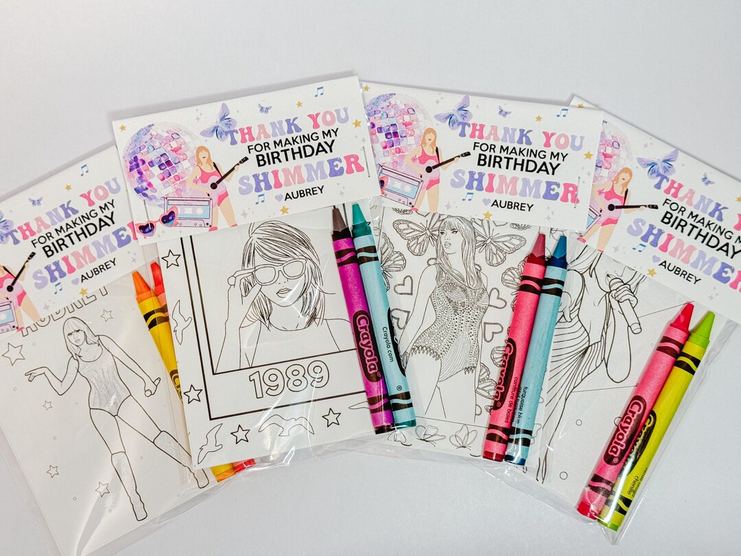 Taylor Swift Birthday Era Party Favors, Shimmer Swift Party Favor Mini ...