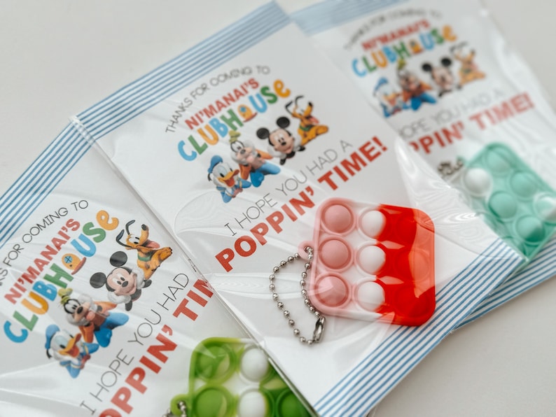 Mickey Mouse Clubhouse Party Favor, Mickey Pop It, Clubhouse Birthday ...