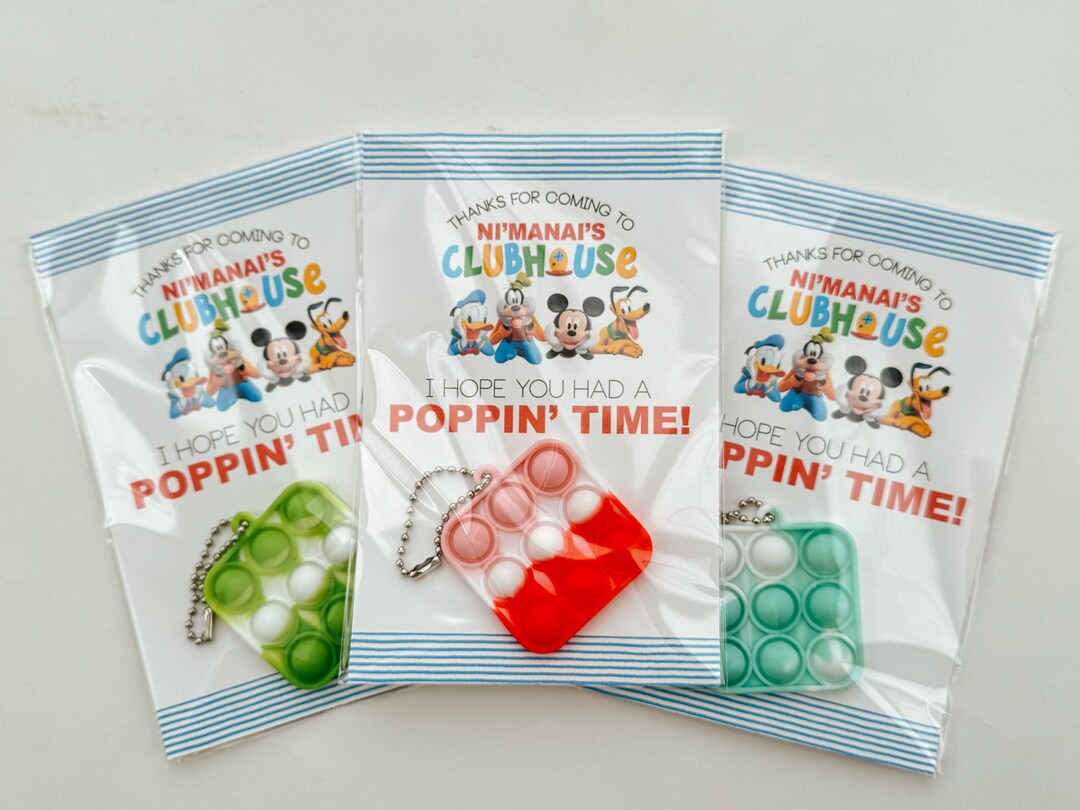 Mickey Mouse Clubhouse Party Favor, Mickey Pop It, Clubhouse Birthday ...
