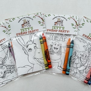 Shrek Party Favors, Swamp Ogre Party Favor Mini Coloring Sheets ...