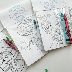 Ice Queen Easter Coloring Sheet Favor, Easter Mini Coloring Sheets With ...