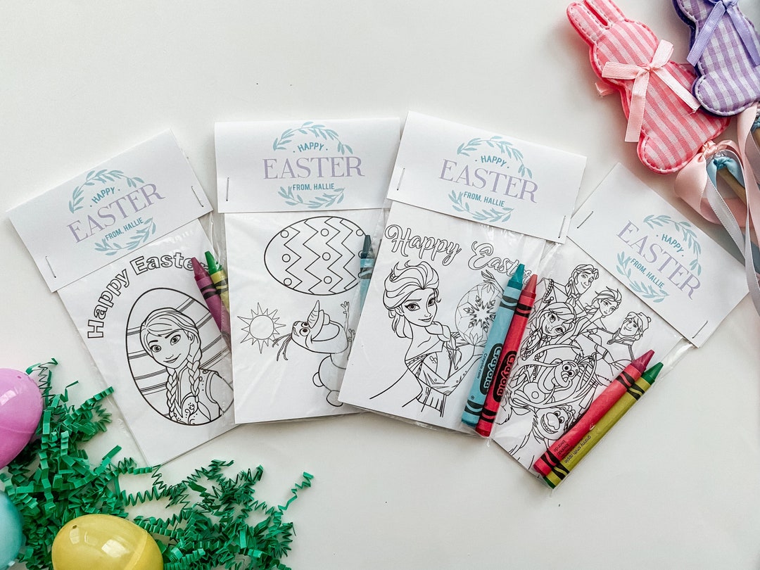 Ice Queen Easter Coloring Sheet Favor, Easter Mini Coloring Sheets With ...