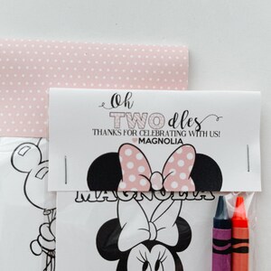 Minnie Mouse Party Favors, Party Favor Mini Coloring Sheets & Crayons ...