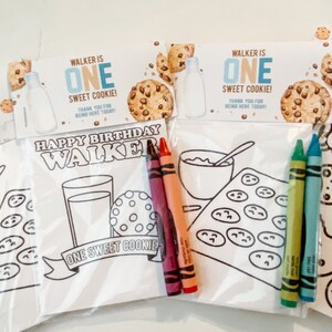 Cookies and Milk Party Favors, One Sweet Cookie Party Favor Mini ...