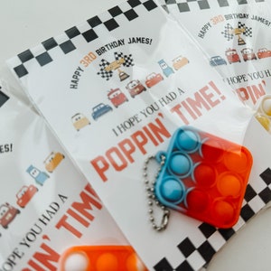 Cars Party Favor, Mcqueen Party Pop It, Race Car Birthday Party Pop-it ...