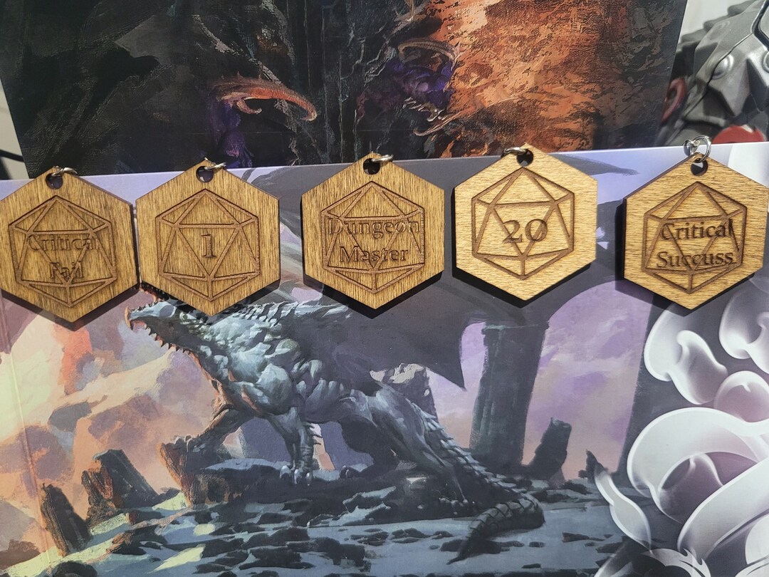 LASER-ENGRAVED, Dnd, TTRPG Inspired Keychains - Etsy