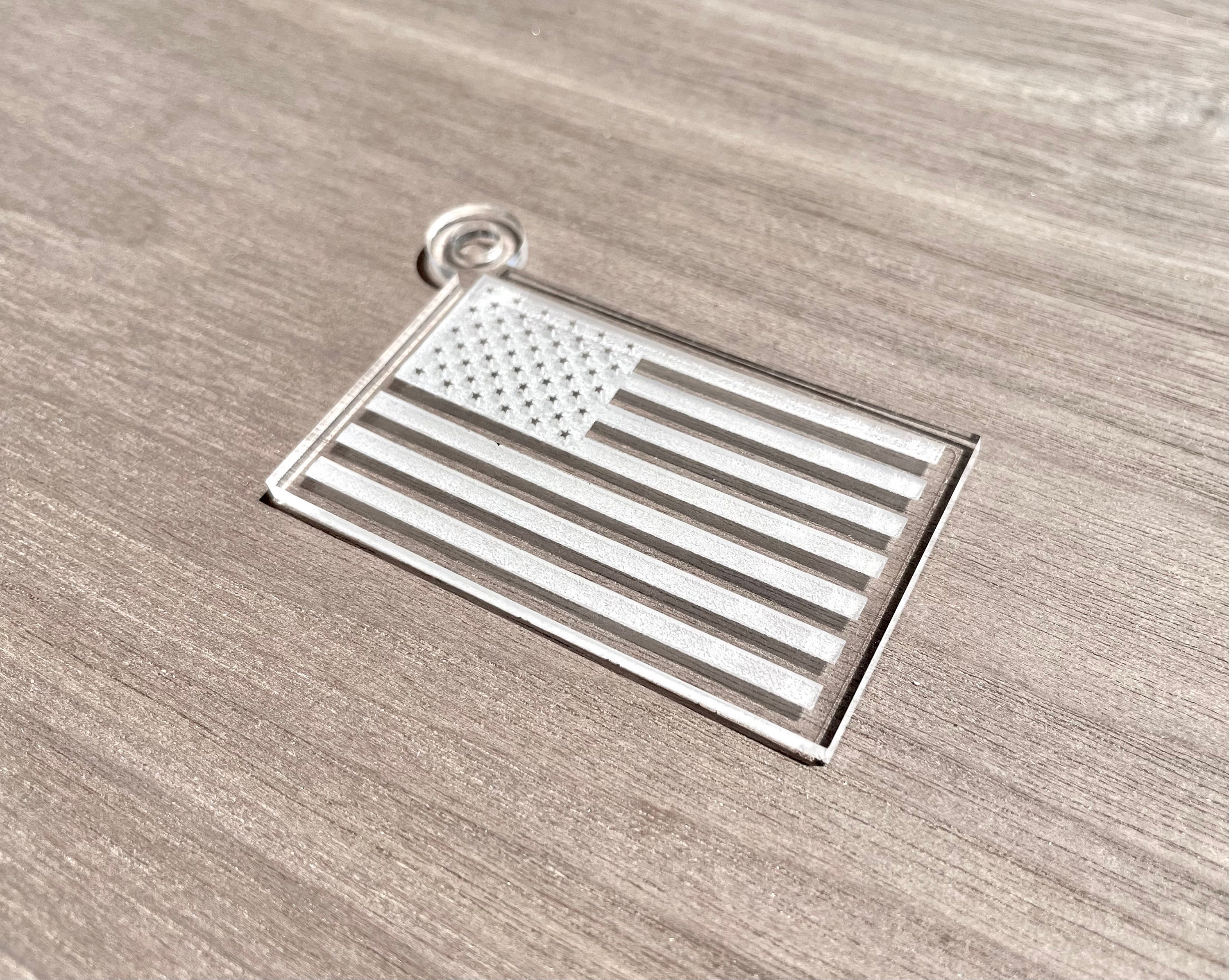 American Flag Acrylic Keychain - Etsy