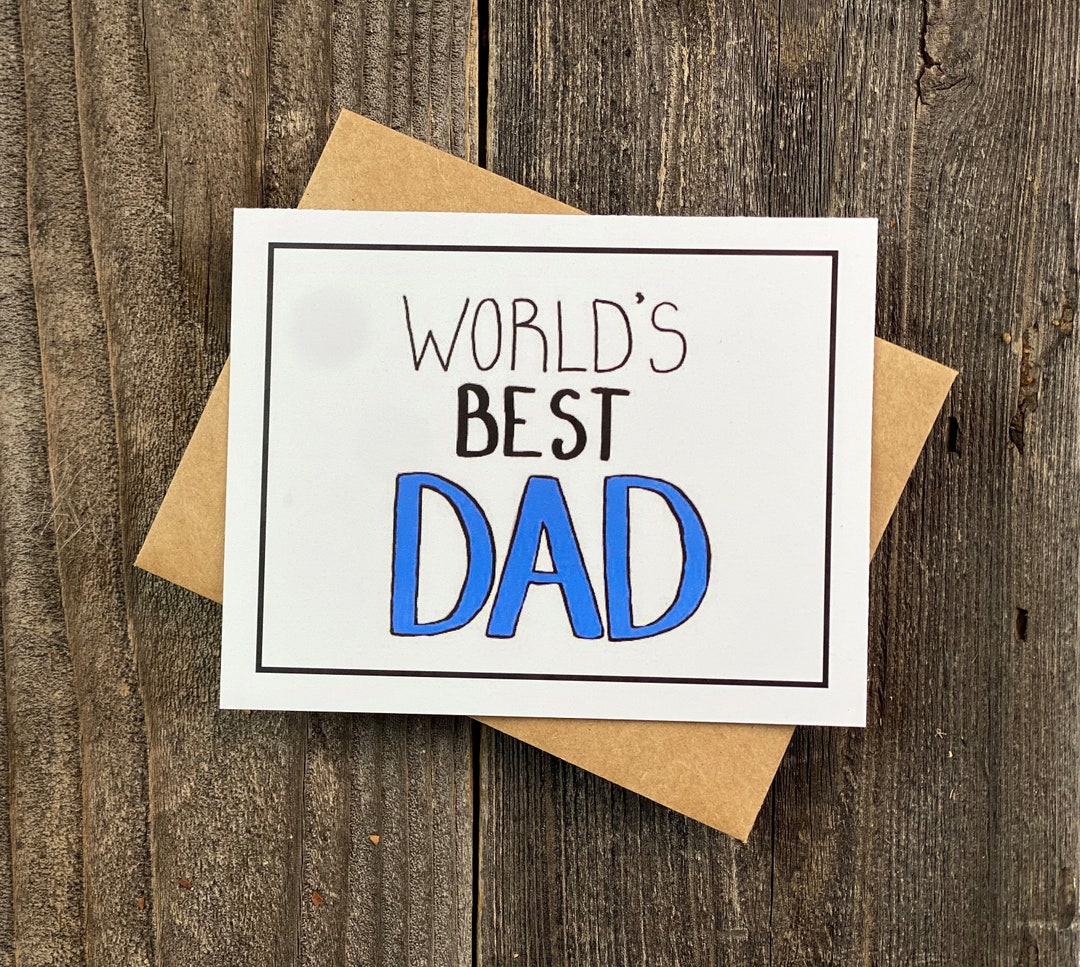 World's Best Dad Card - Etsy