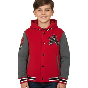 Boys Varsity Baseball Jacket Coat With Hoodie - Etsy