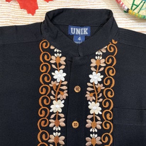 Unik Premium Quality Boys Guayabera Floral Pattern Shirts , Short ...