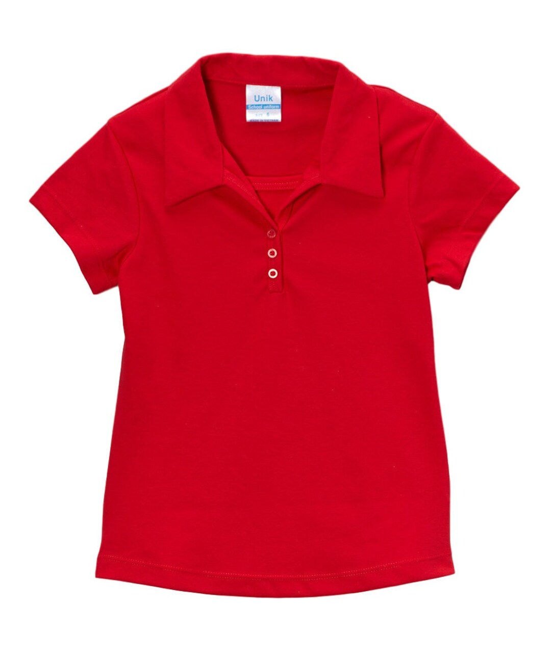 Unik Girl's Uniform Triple Button Collar Shirt Short Sleeve - Etsy