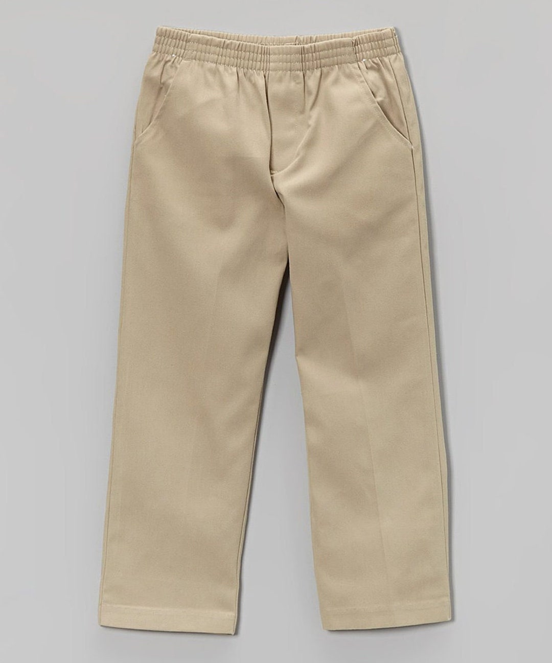 Unik Boy's Khaki Uniform All Elastic Waist Pull-on Pants BU03 - Etsy