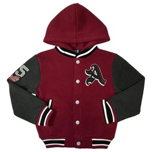 Boys Varsity Baseball Jacket Coat With Hoodie - Etsy