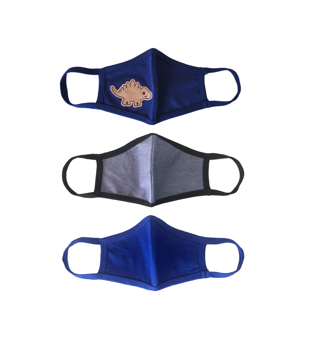 Kids Cloth Face Mask, Pack of 3, Cotton, 2 Layers, Washable, Reusable ...
