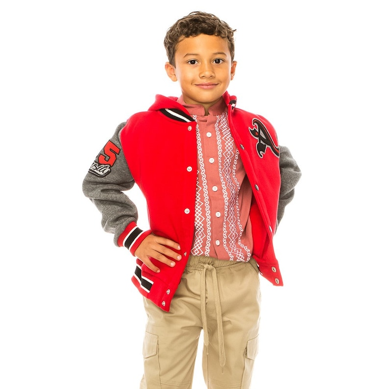 Boys Varsity Baseball Jacket Coat With Hoodie - Etsy