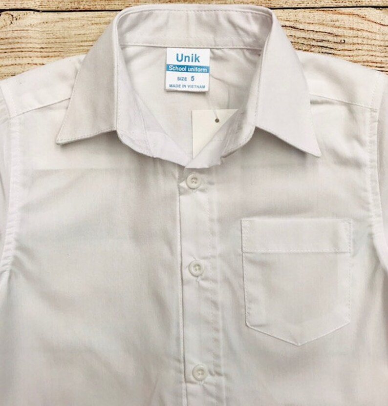 Unik Button up Boys Uniform Shirt 5-12 - Etsy