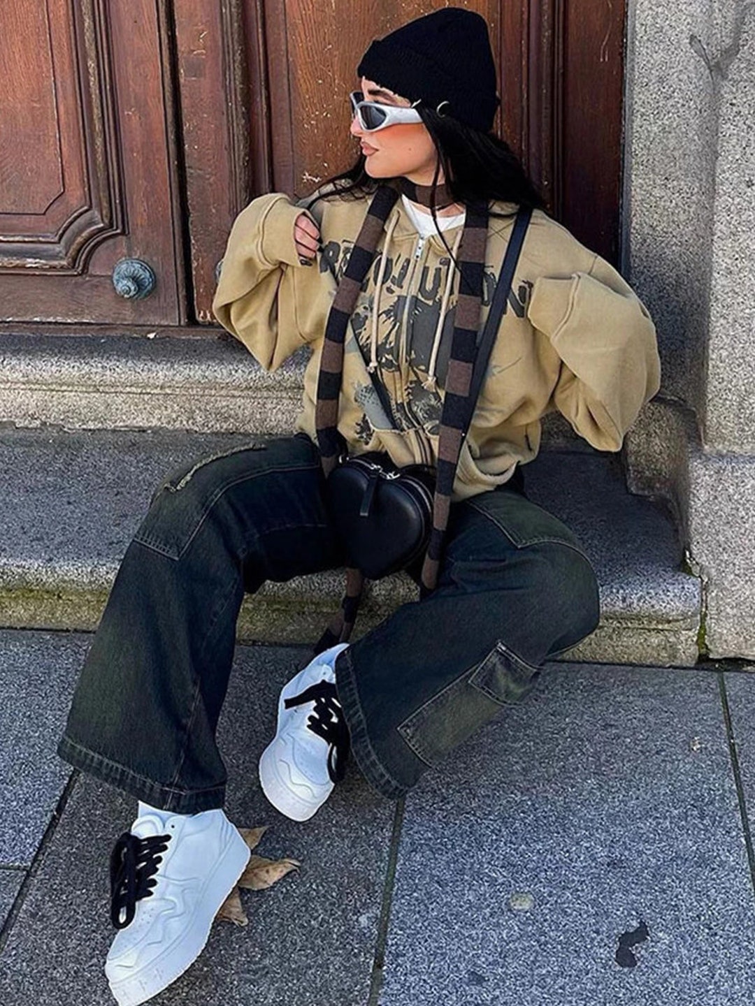 Y2k Straight Vintage Jeans Grunge Y2k Clothes Fur Trim - Etsy New Zealand