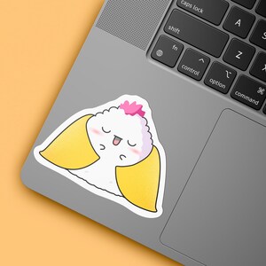 Tamago Onigiri Vinyl Sticker | Kawaii Stickers, Onigiri Stickers | Cute ...